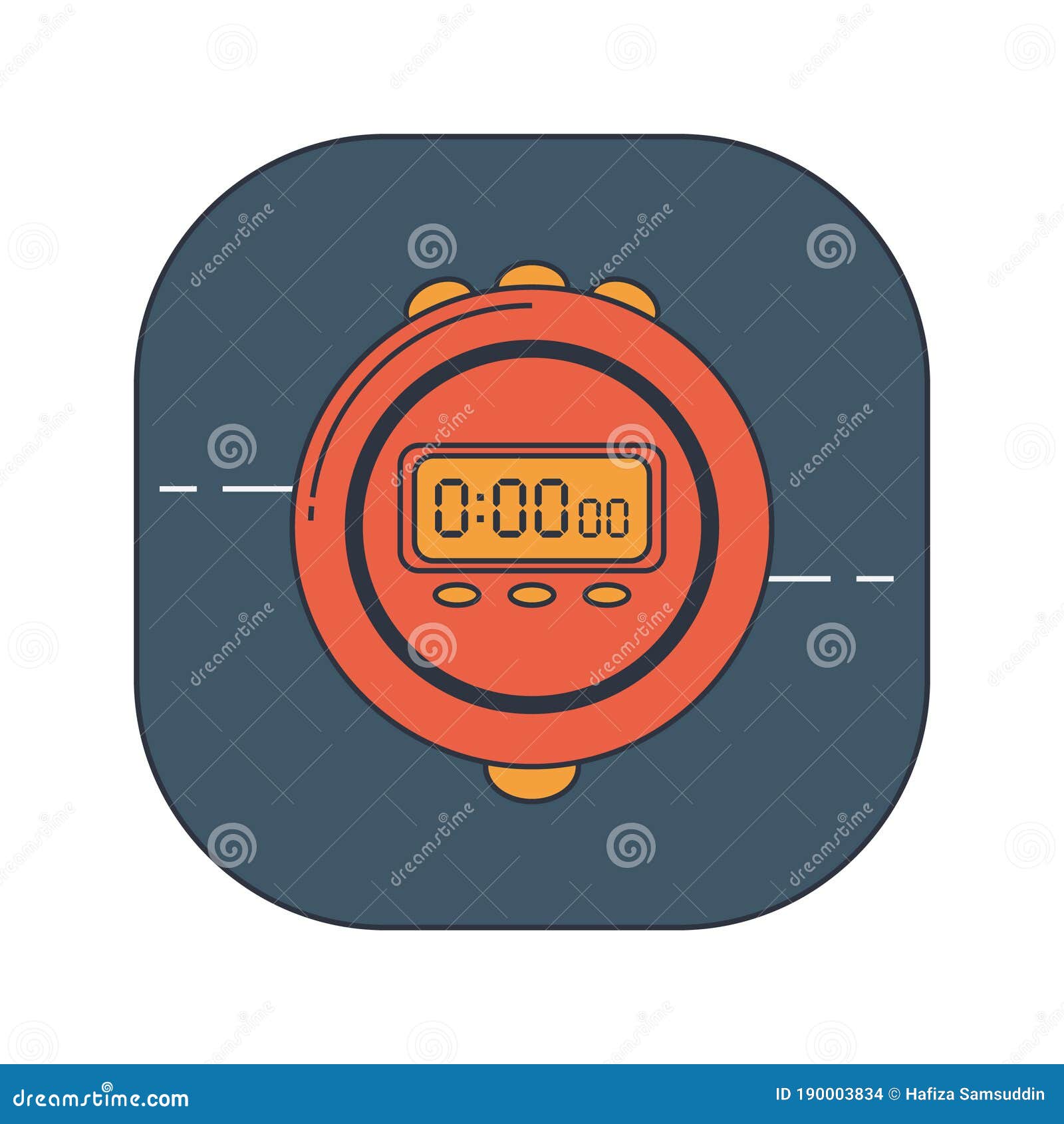 Digital Stopwatch. Vector Illustration Decorative Design Stock Vector ...