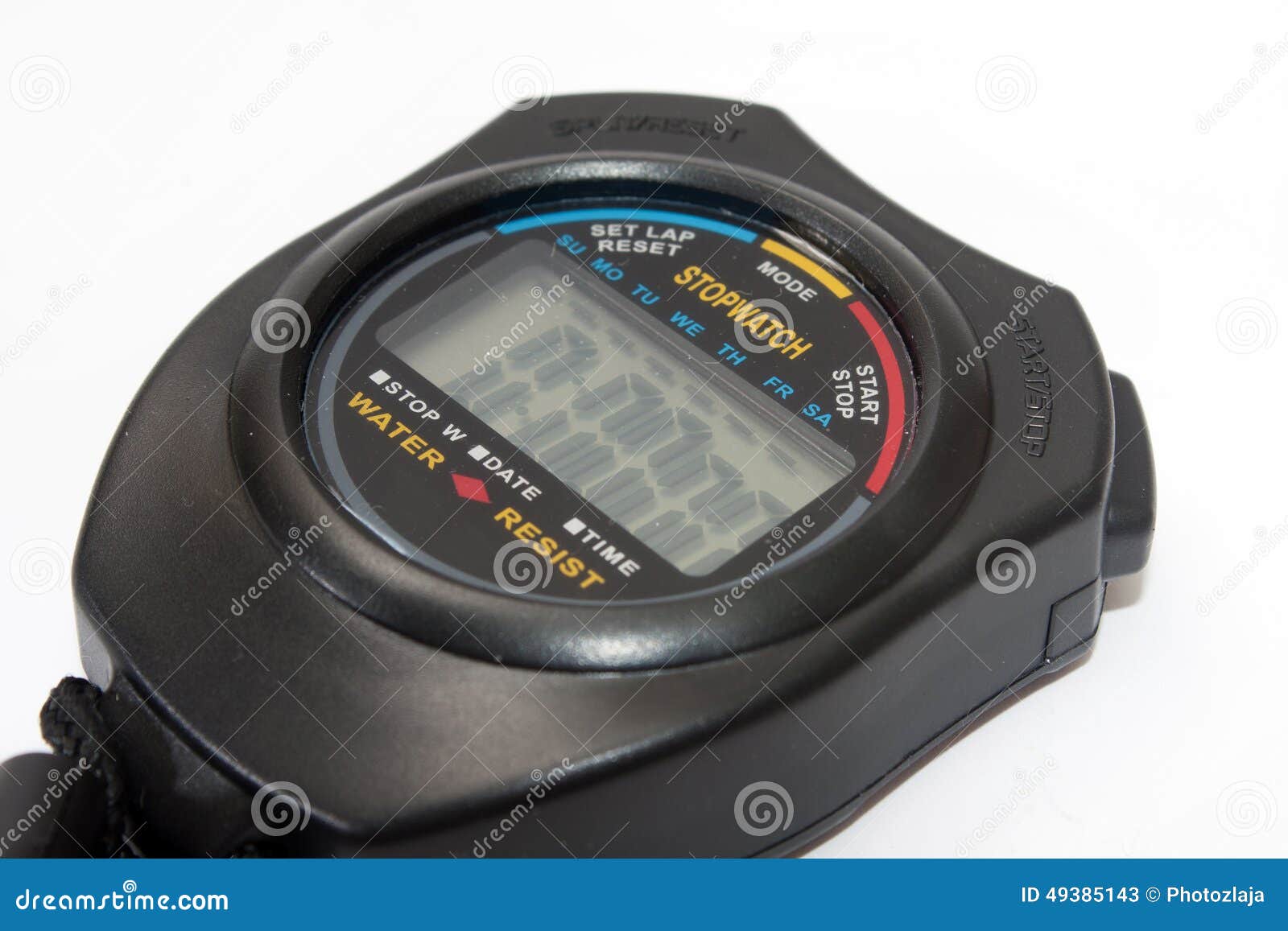 Digital Stopwatch on the White Background Stock Image - Image of clock ...