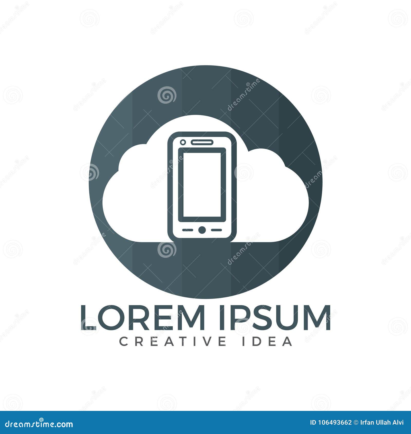 Cloud and Mobile Phone Logo Design. Stock Vector - Illustration of ...