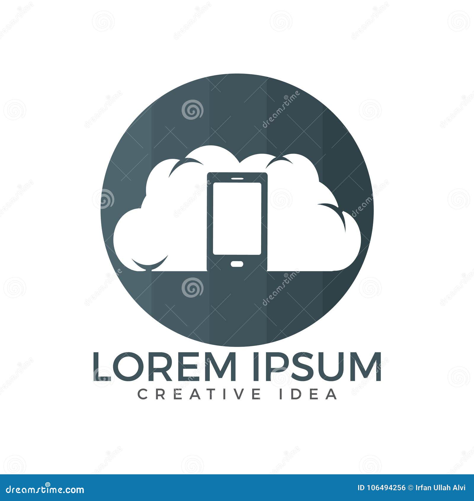 Cloud and Mobile Phone Logo Design. Stock Vector - Illustration of ...
