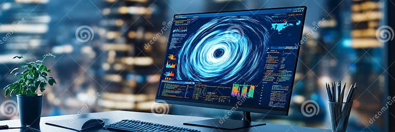 Digital Storm Data Analysis on Computer Screen Cyclone Data Visualization Technology Progress ...