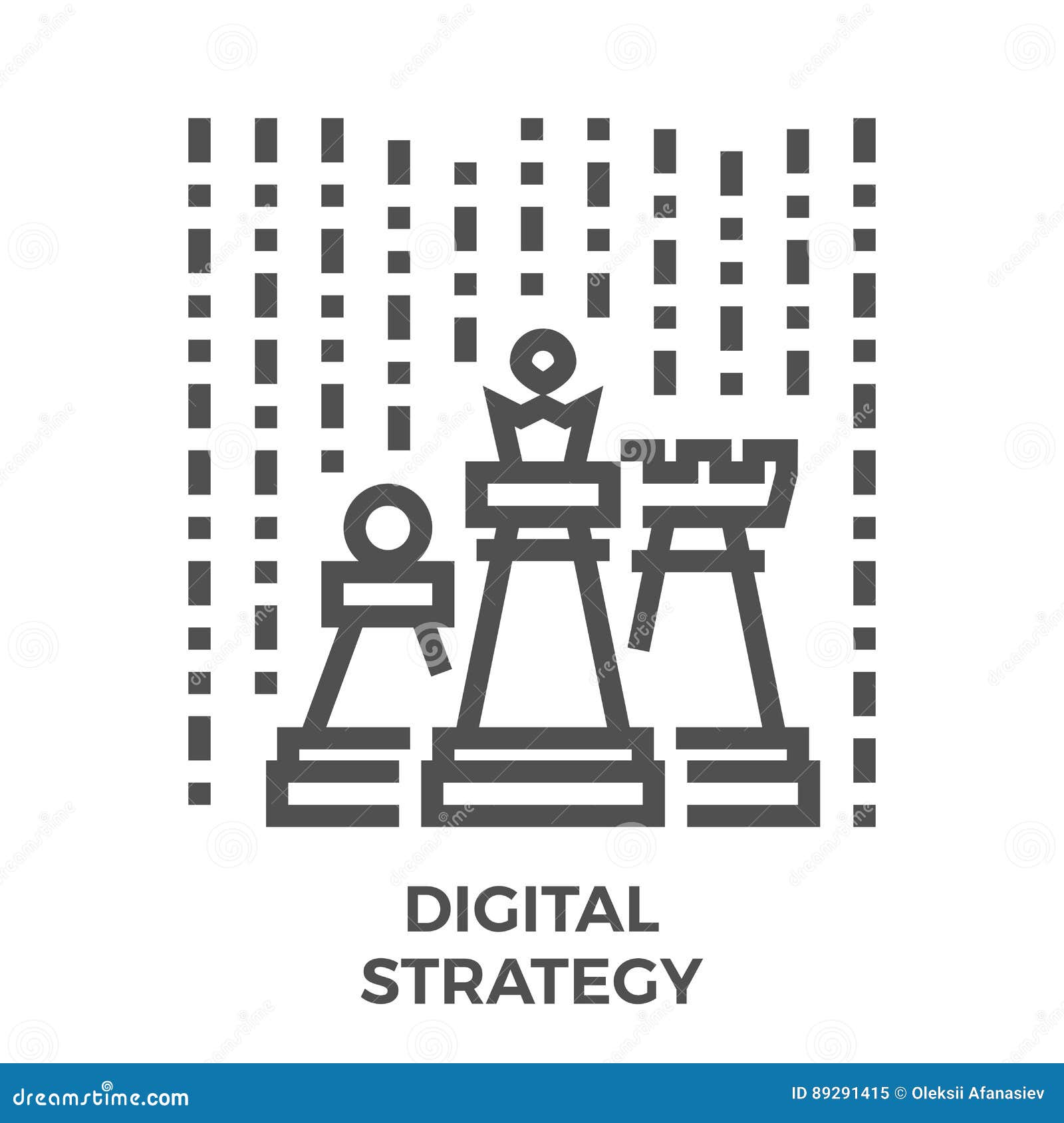 Digital strategy icon stock vector. Illustration of digitally - 89291415
