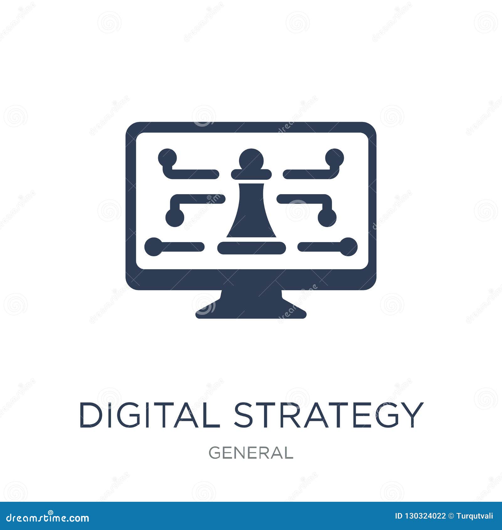 Digital Strategy Icon. Trendy Flat Vector Digital Strategy Icon Stock ...