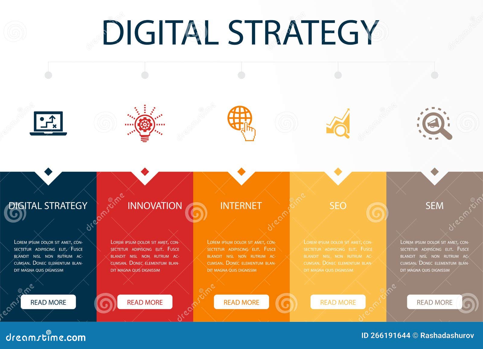 Digital Strategy, Innovation, Internet Stock Illustration ...