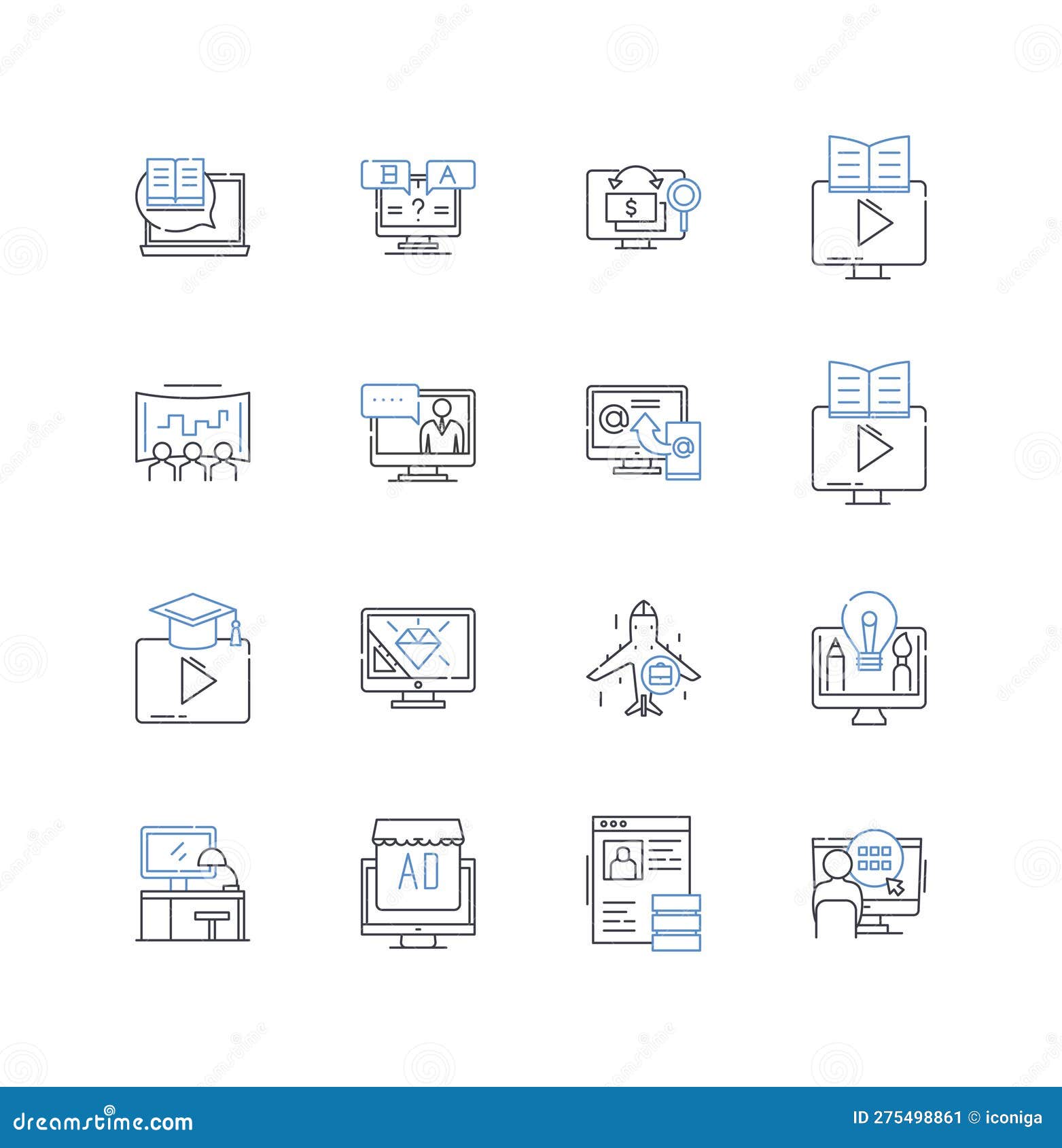 Digital Strategy Line Icons Collection. Innovation, Disruption, Agility ... Digital Strategy Line Icons Collection. Innovation, Disruption, Agility ...