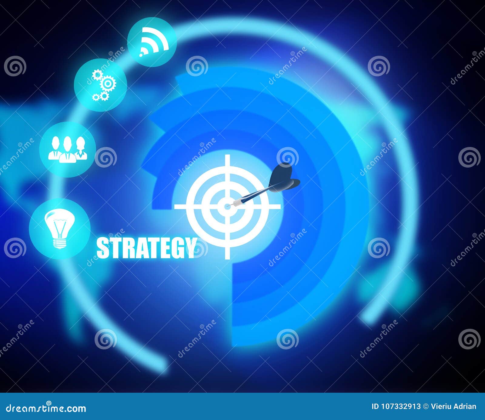 Digital Strategy Plan Graphic Stock Illustration - Illustration of ...