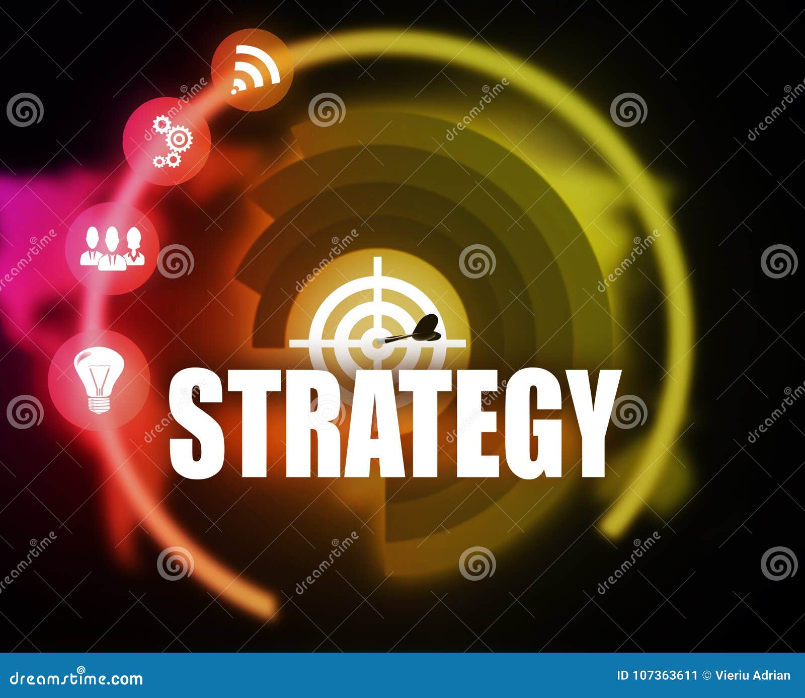 Digital Strategy Plan Graphic Stock Illustration - Illustration of ...