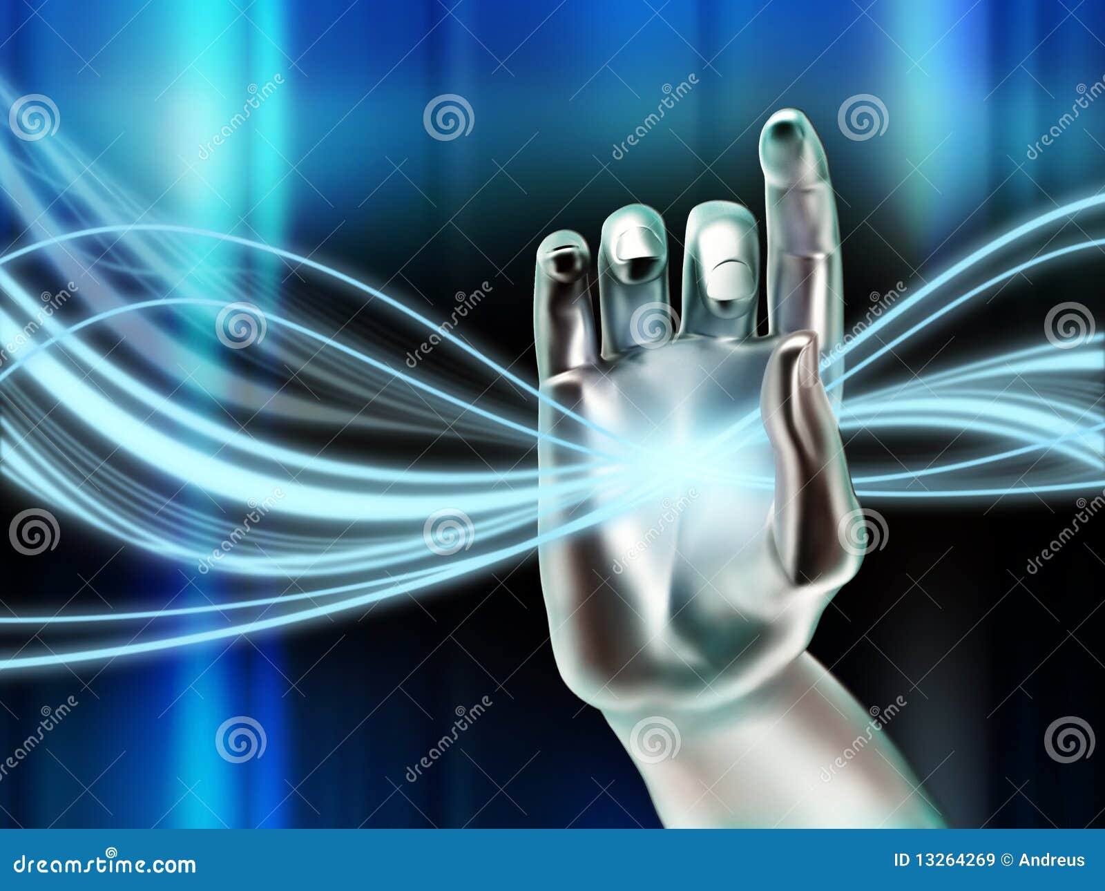 Digital stream stock illustration. Illustration of human - 13264269