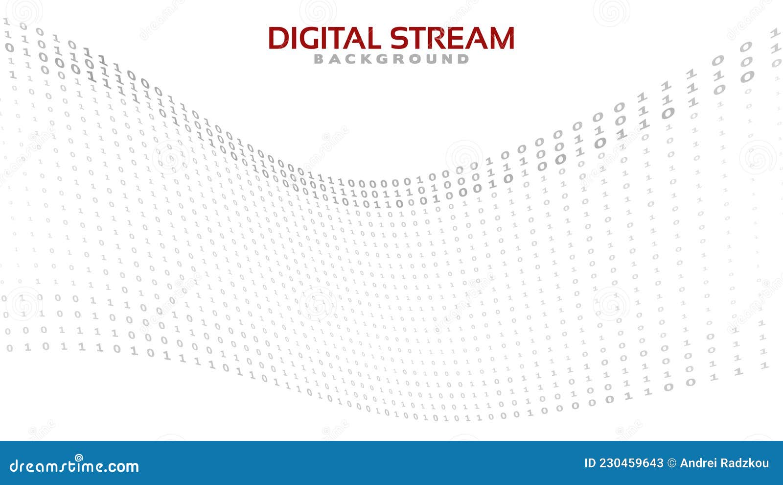 Digital Stream. Simple Binary Code Wave By Ones And Zeros Cartoon ... Digital Stream. Simple Binary Code Wave By Ones And Zeros Cartoon ...