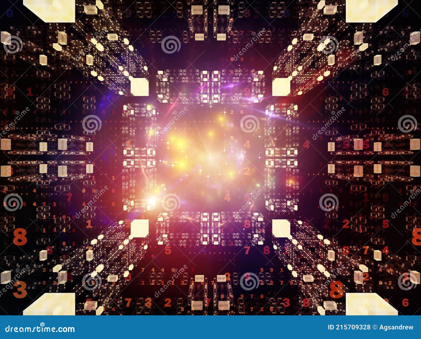 Digital Structures stock illustration. Illustration of math - 215709328