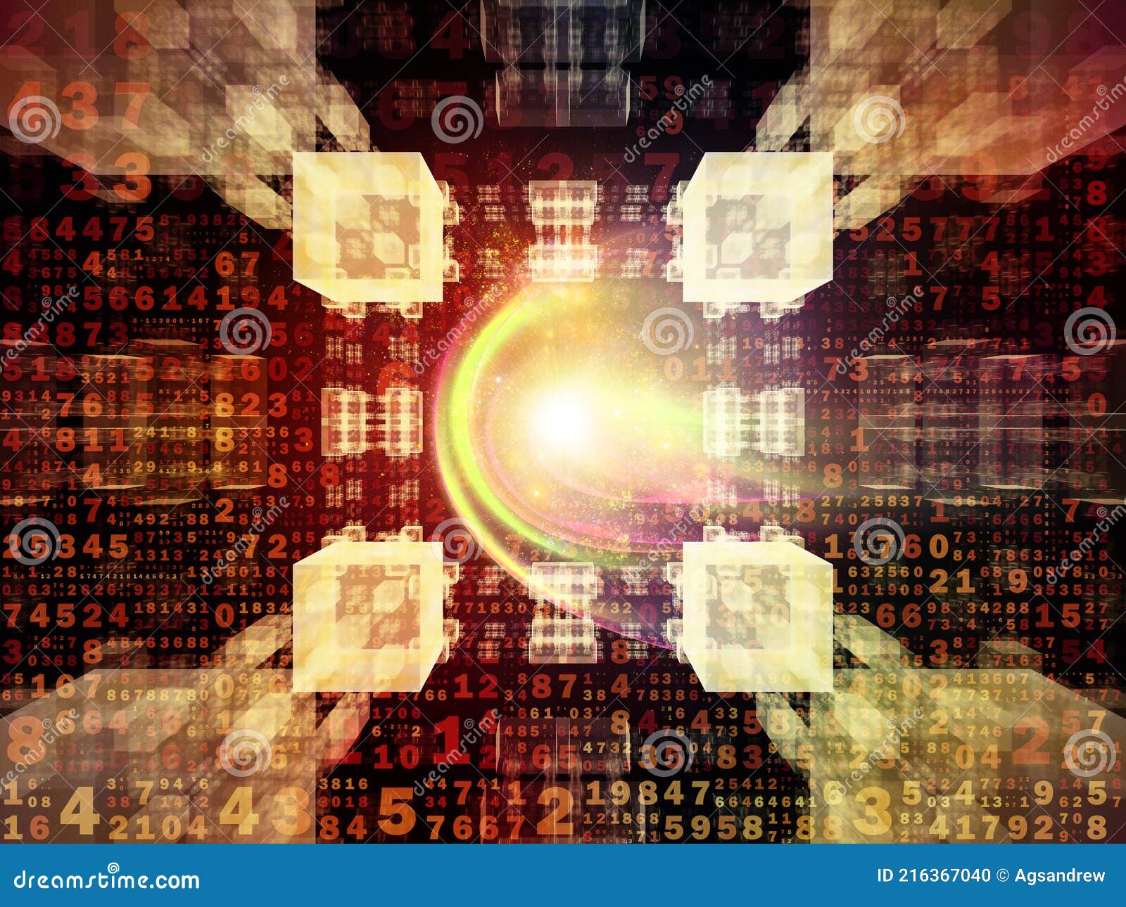 Digital Structures stock illustration. Illustration of information ...