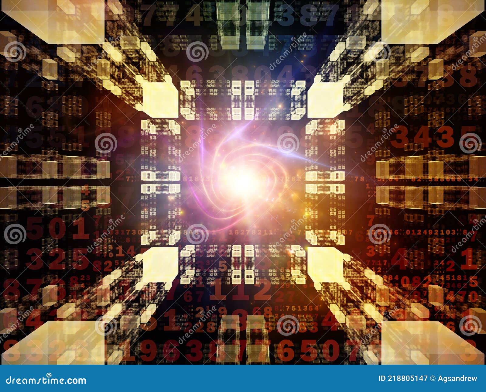 Digital Structures stock illustration. Illustration of data - 218805147