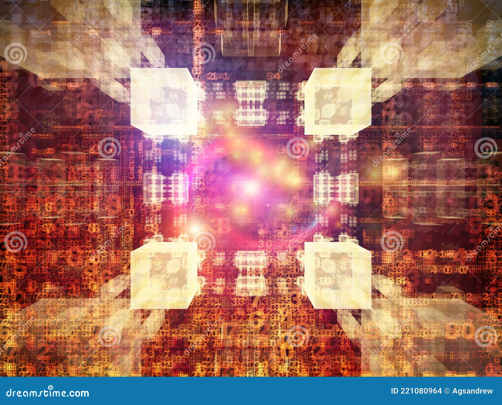 Digital Structures stock illustration. Illustration of glow - 221080964