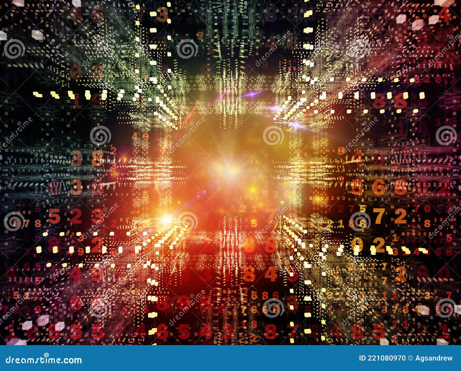 Digital Structures stock illustration. Illustration of technology ...