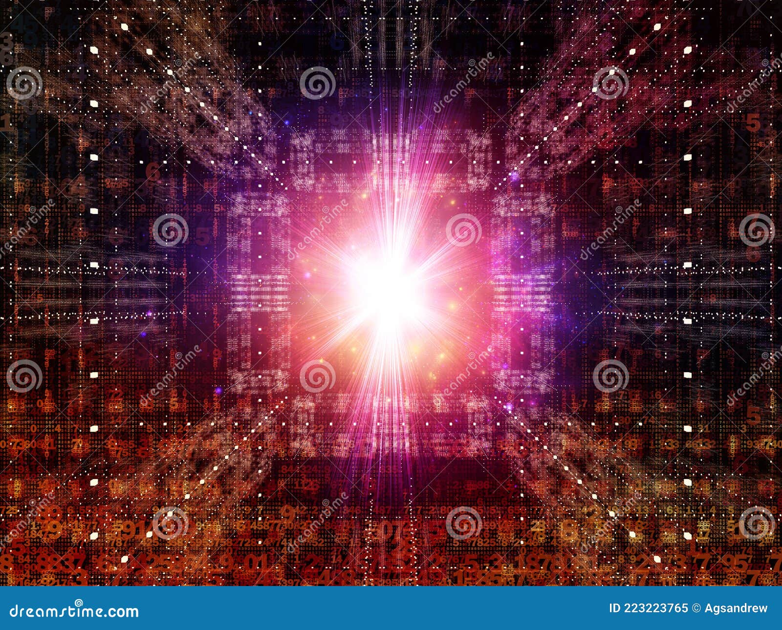 Digital Structures stock illustration. Illustration of code - 223223765