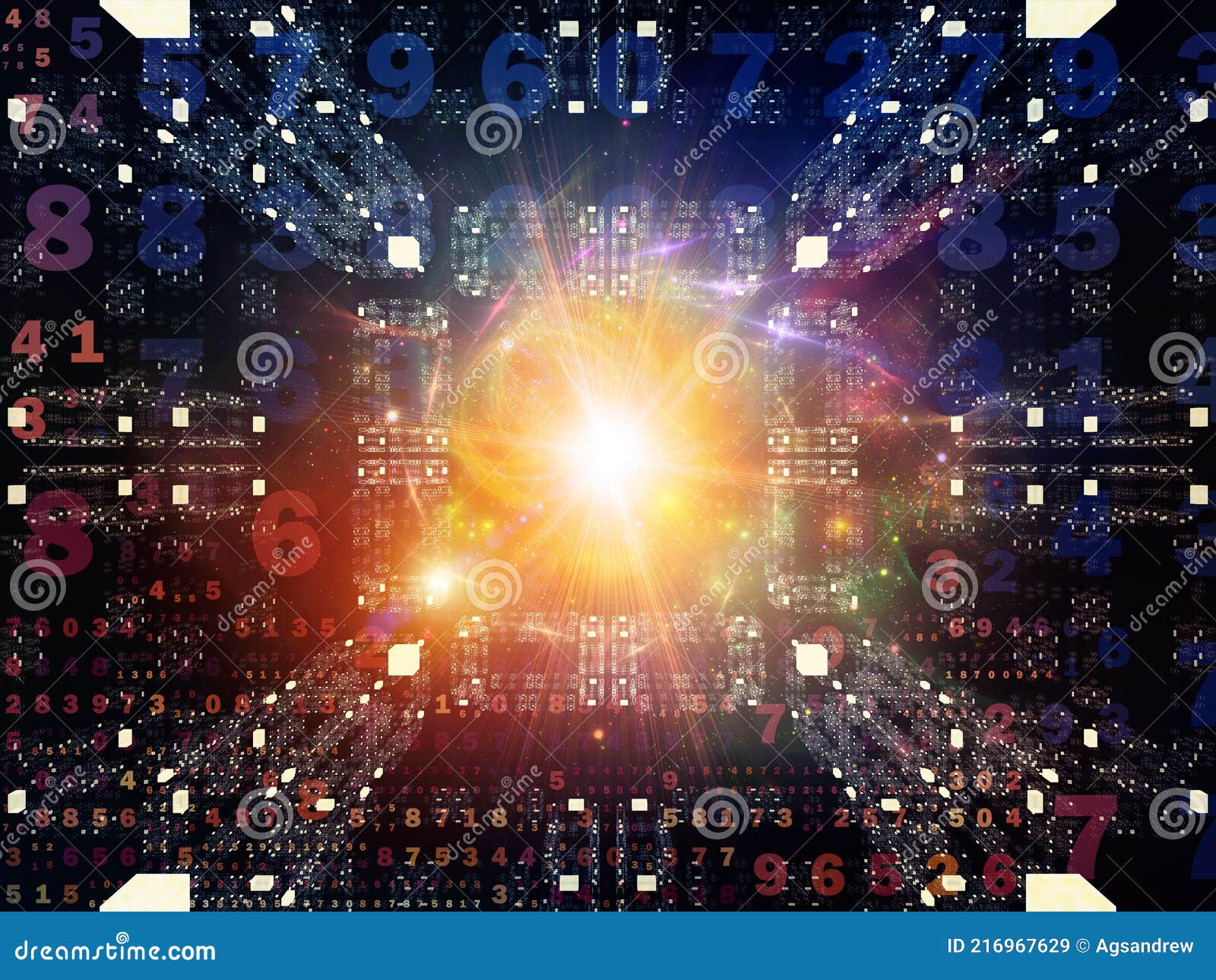 Digital Structures stock illustration. Illustration of radiate - 216967629