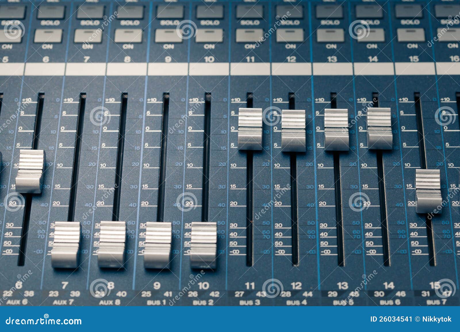 Digital studio mixer stock image. Image of hear, control - 26034541