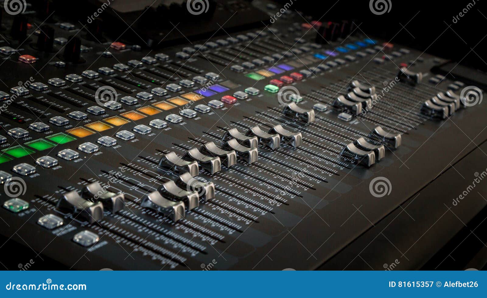 The digital studio mixer stock image. Image of mixer - 81615357