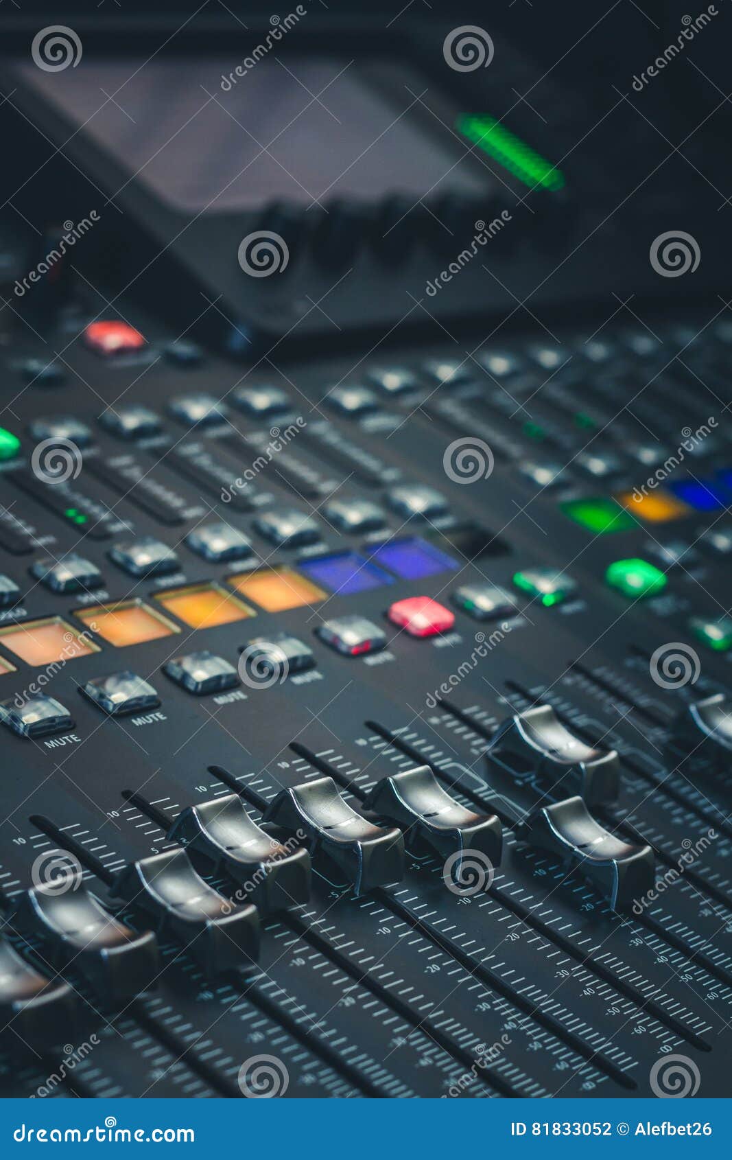The digital studio mixer stock photo. Image of mixer - 81833052