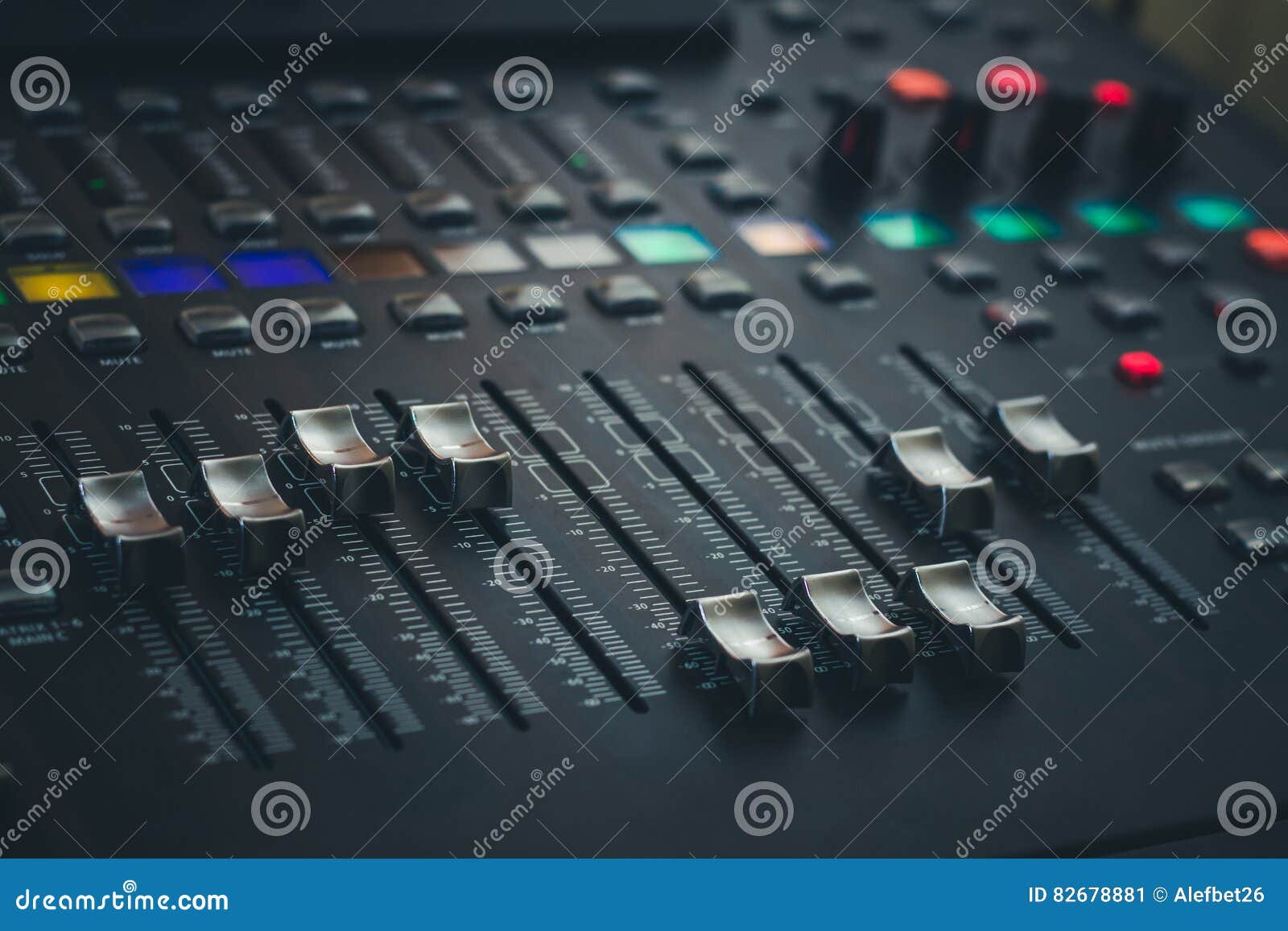 The digital studio mixer stock image. Image of electrical - 82678881