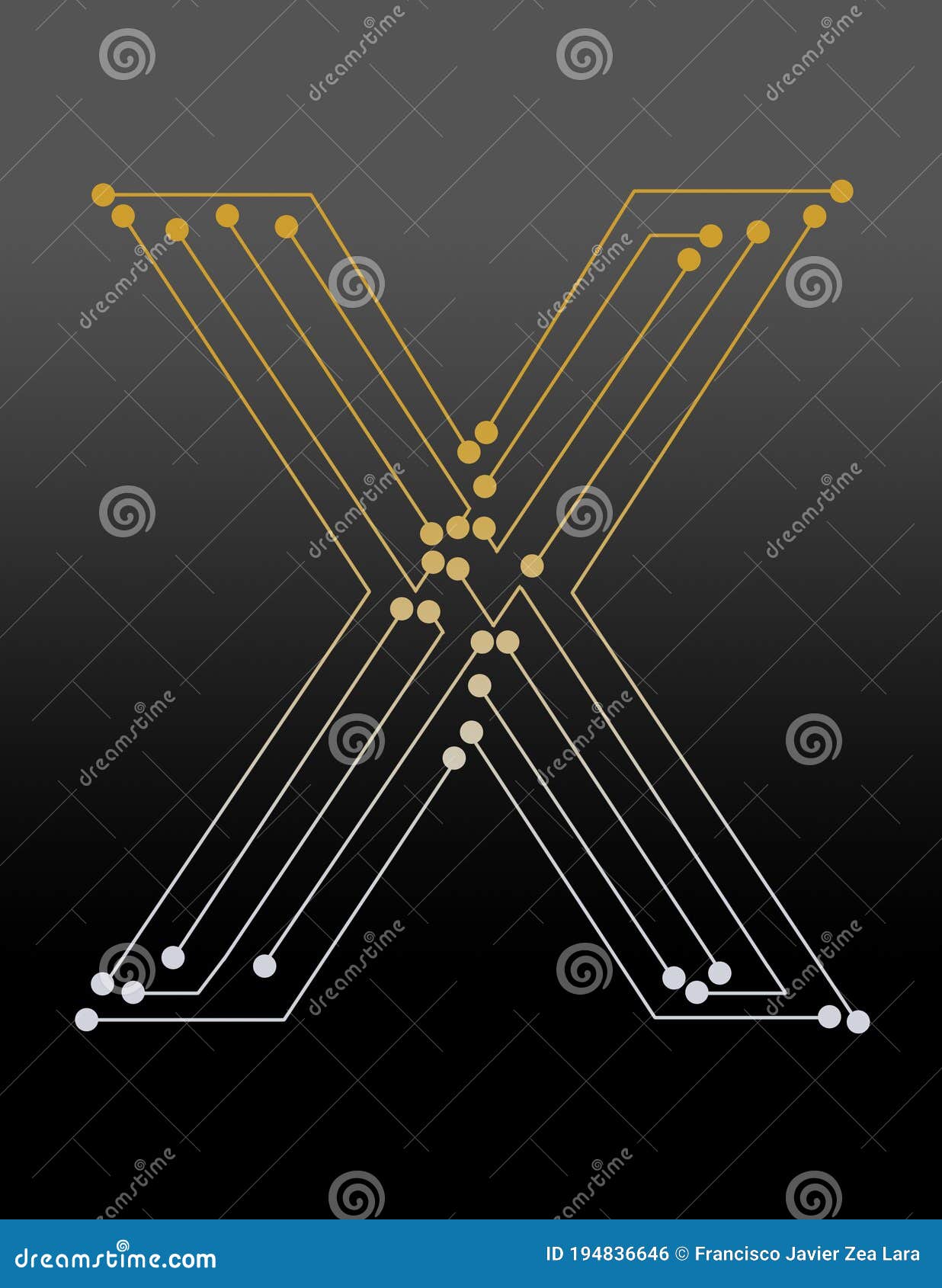 Digital Style for Backgrounds and Titles with the Letter X Stock ...