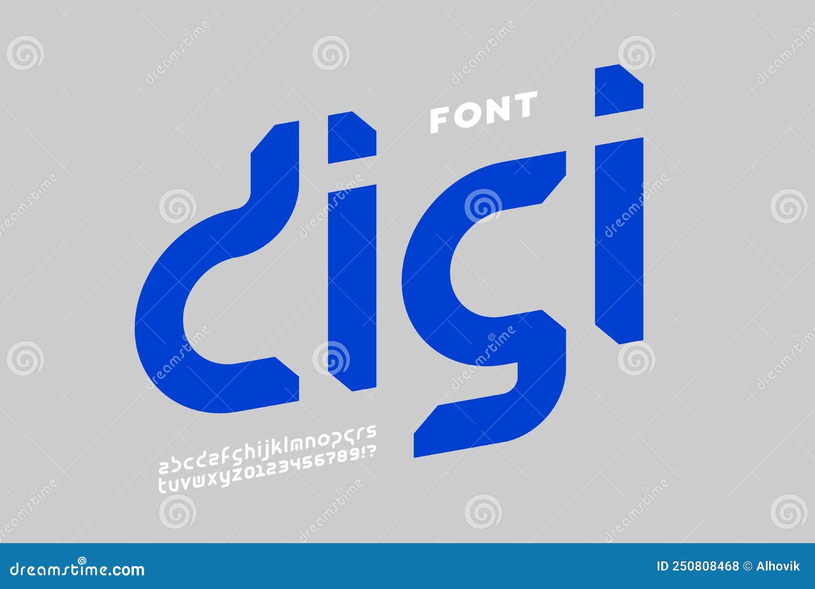 Digital style font design stock vector. Illustration of number - 250808468