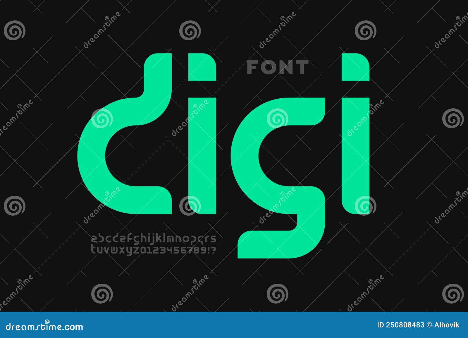 Digital style font design stock vector. Illustration of game - 250808483