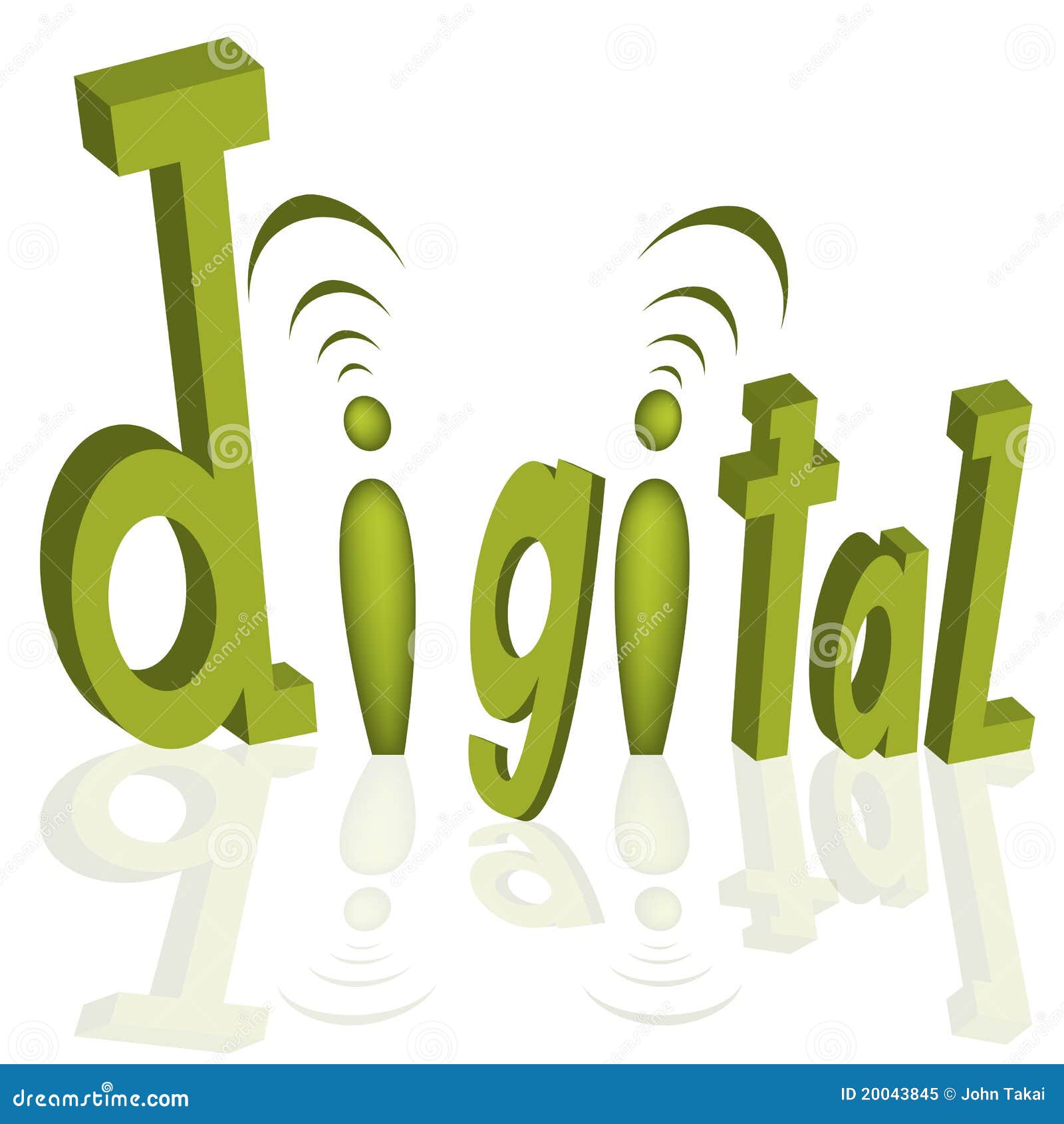 Digital Stylized Text stock vector. Illustration of clip - 20043845