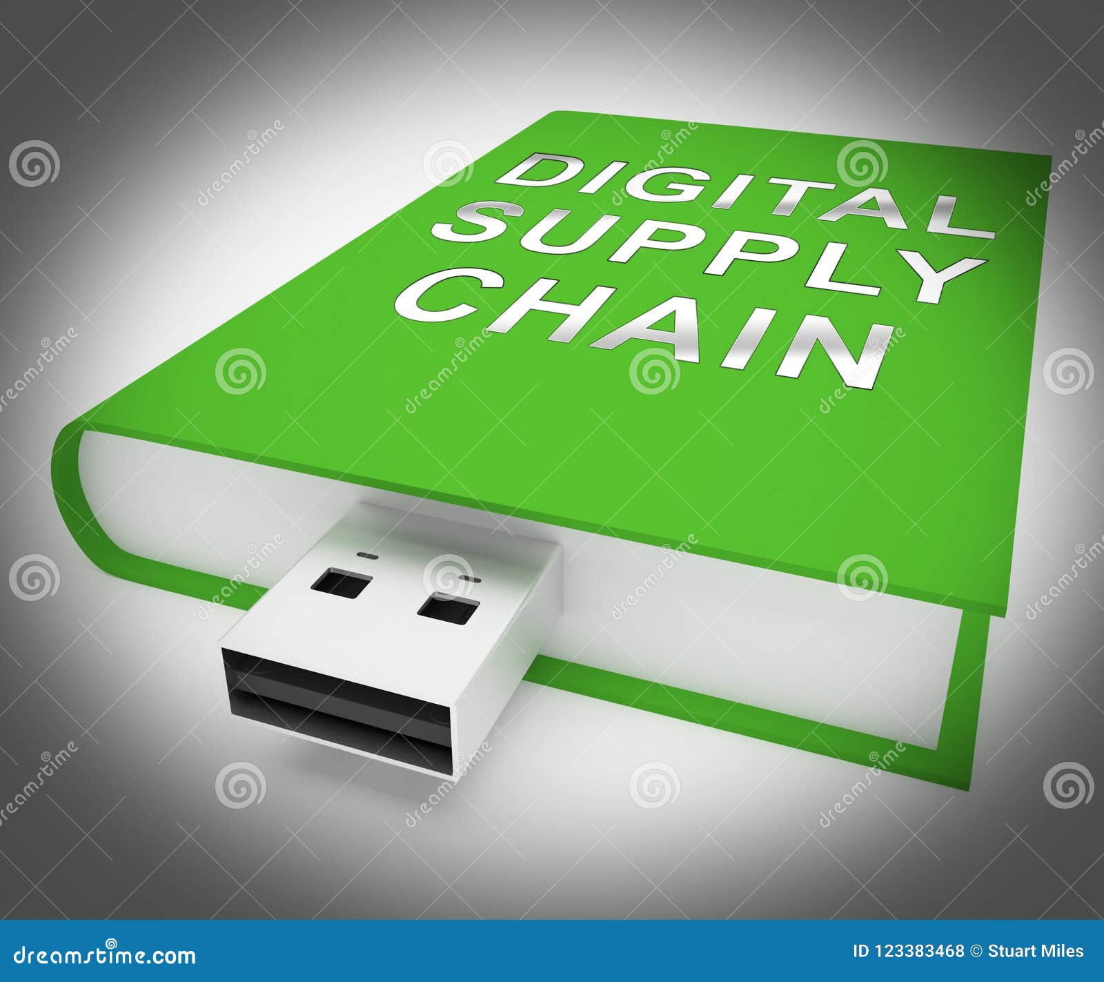 Digital Supply Chain Supplier Logistics 3d Rendering Stock Illustration ...