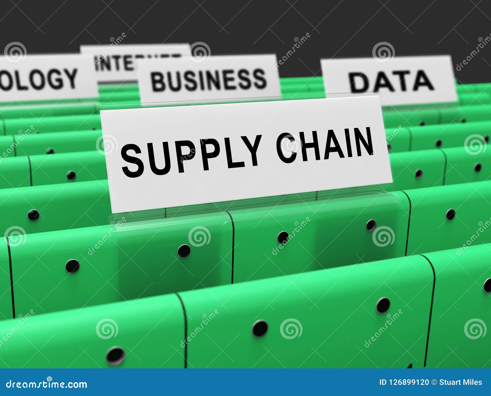Digital Supply Chain Supplier Logistics 3d Rendering Stock Illustration ...