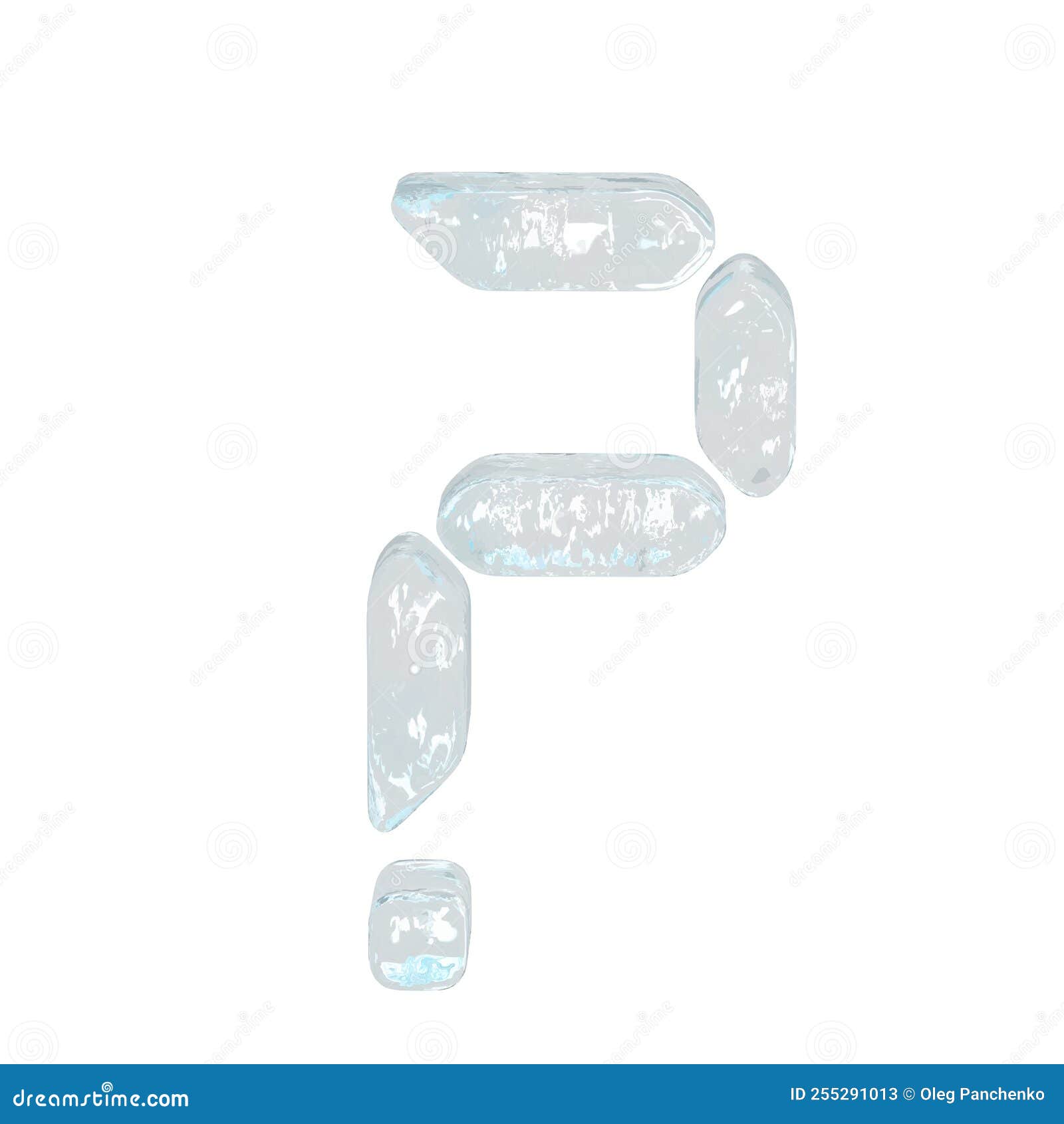 Digital symbol made of ice stock vector. Illustration of font - 255291013