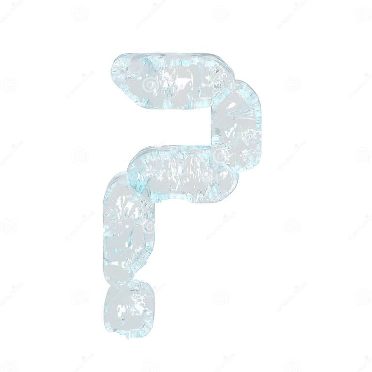 Digital symbol made of ice stock vector. Illustration of alphabet ...