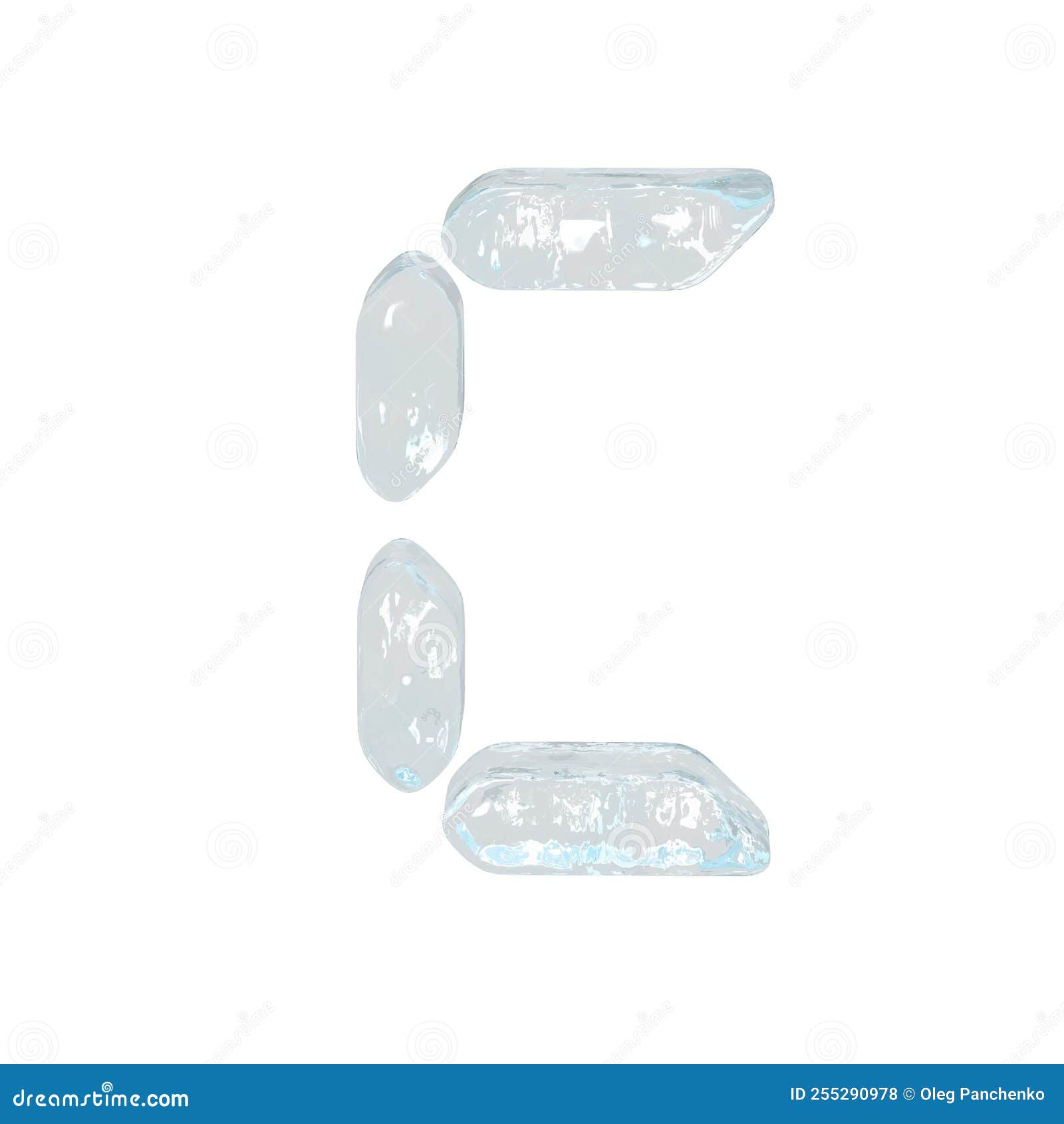 Digital Symbol Made of Ice. Letter C Stock Vector - Illustration of ...