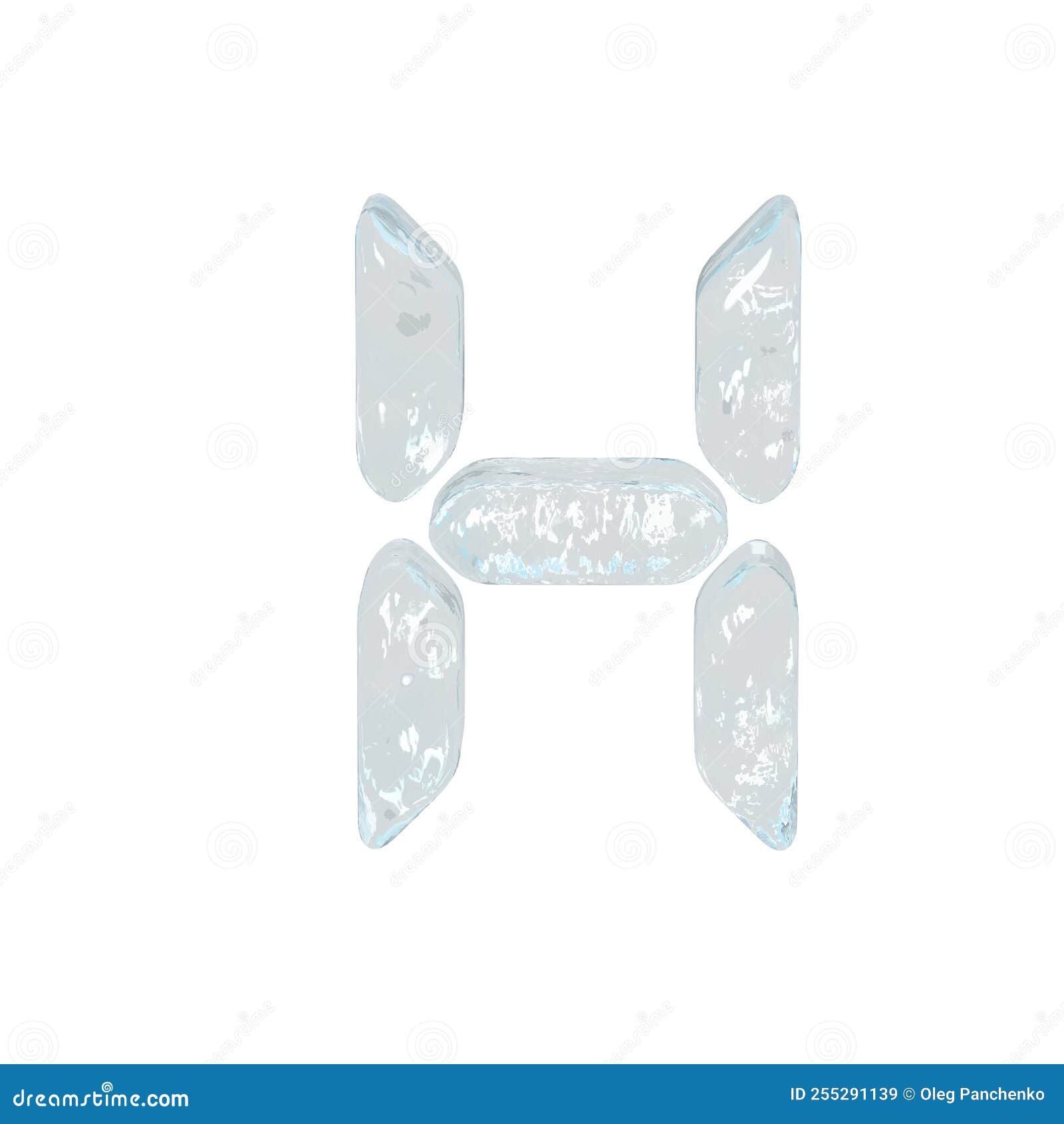 Digital Symbol Made of Ice. Letter H Stock Vector - Illustration of ...