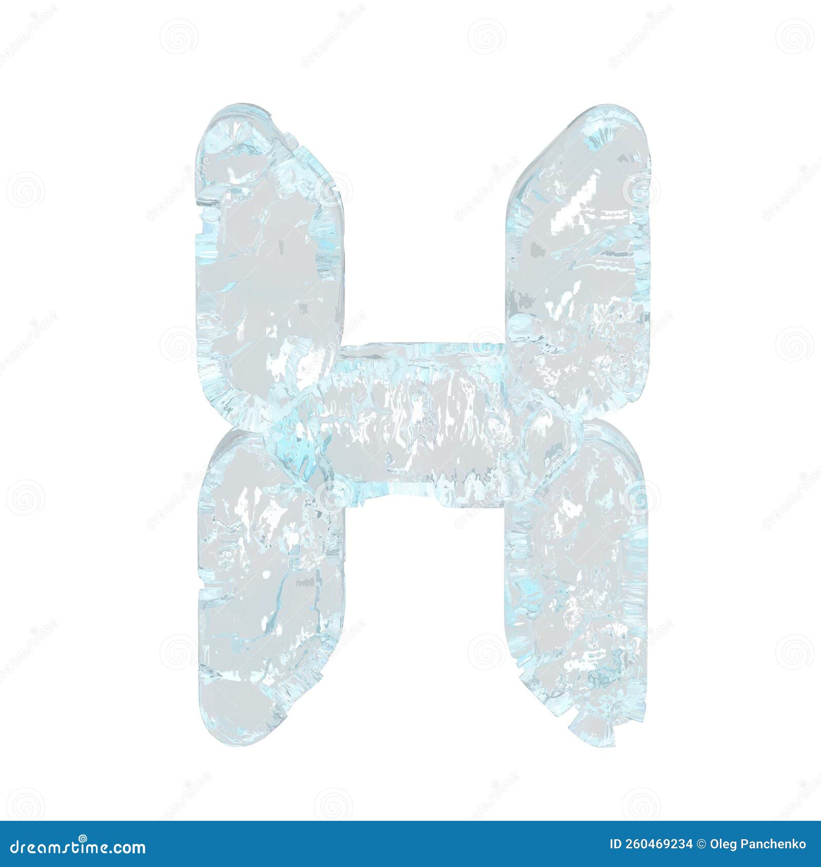 Digital Symbol Made of Ice. Letter H Stock Vector - Illustration of ...