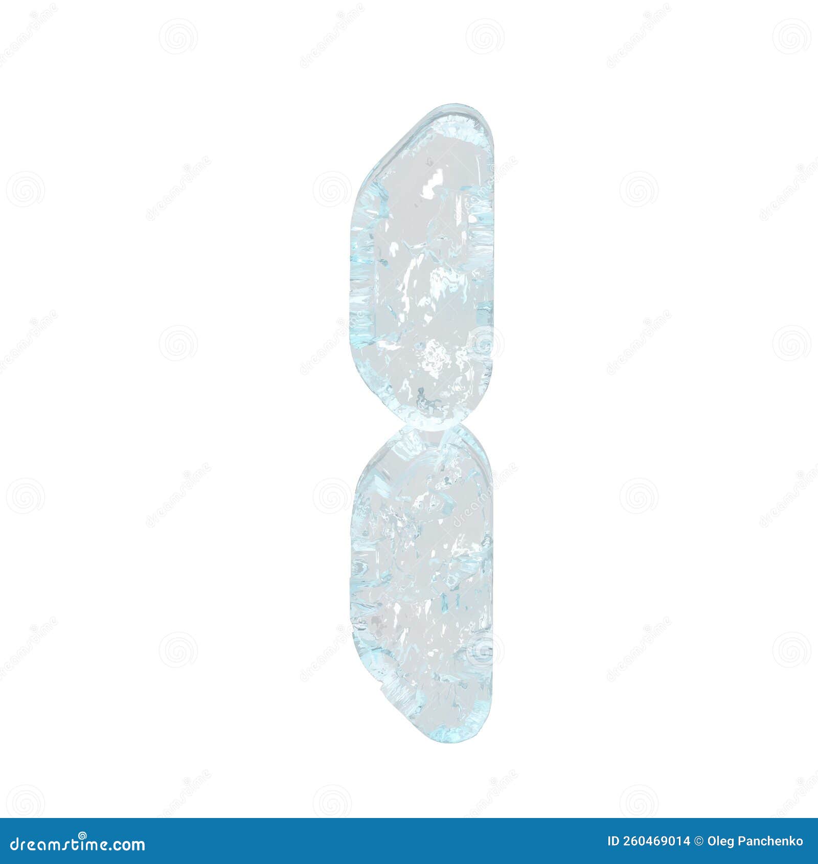 Digital Symbol Made of Ice. Letter I Stock Vector - Illustration of ...