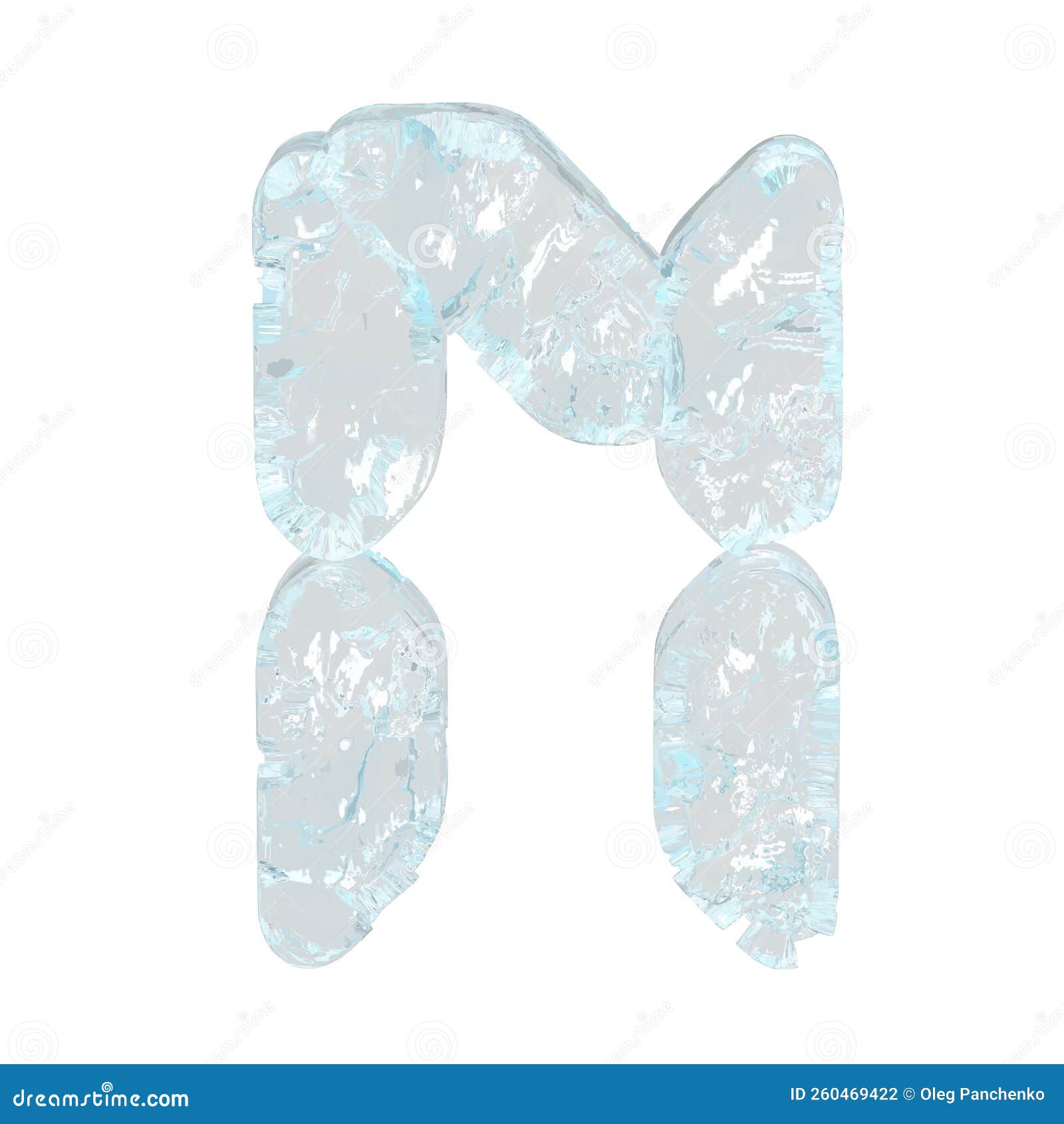 Digital Symbol Made of Ice. Letter N Stock Vector - Illustration of ...