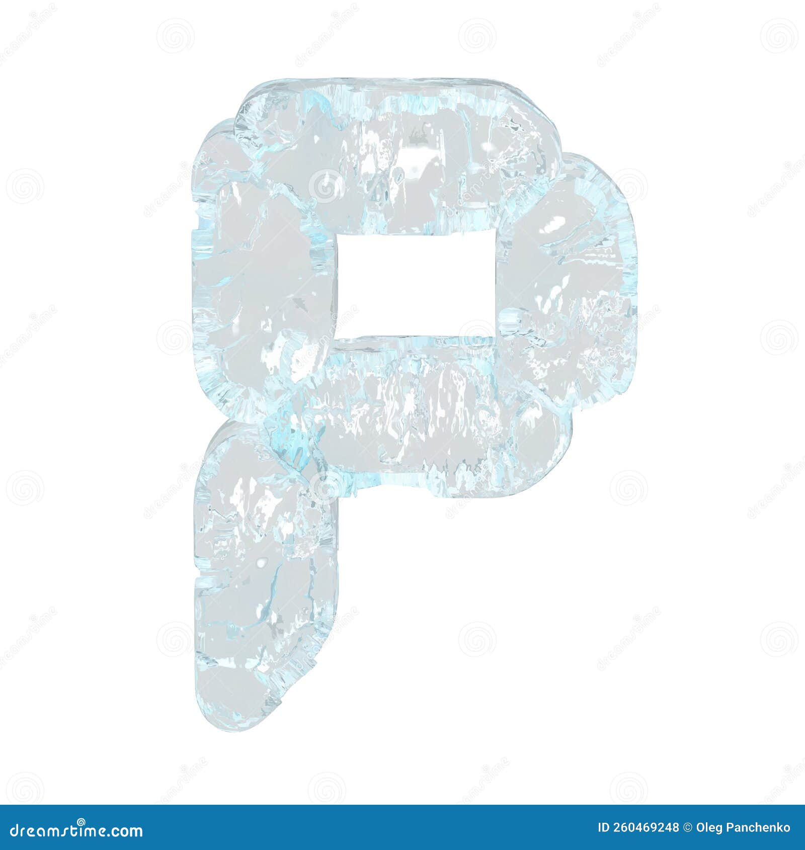 Digital Symbol Made of Ice. Letter P Stock Vector - Illustration of ...