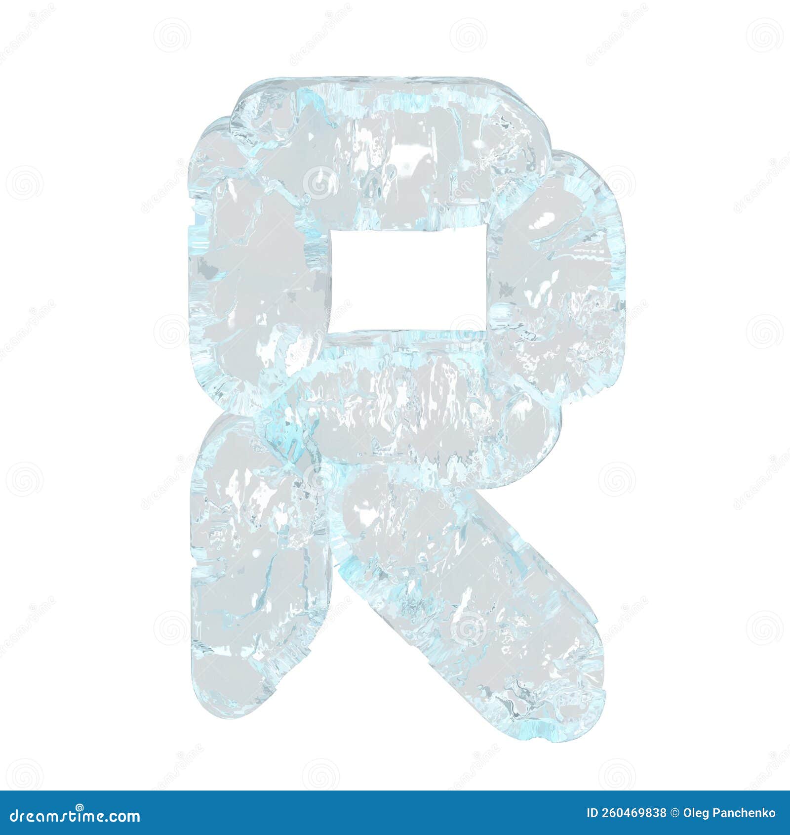 Digital Symbol Made of Ice. Letter R Stock Vector - Illustration of ...