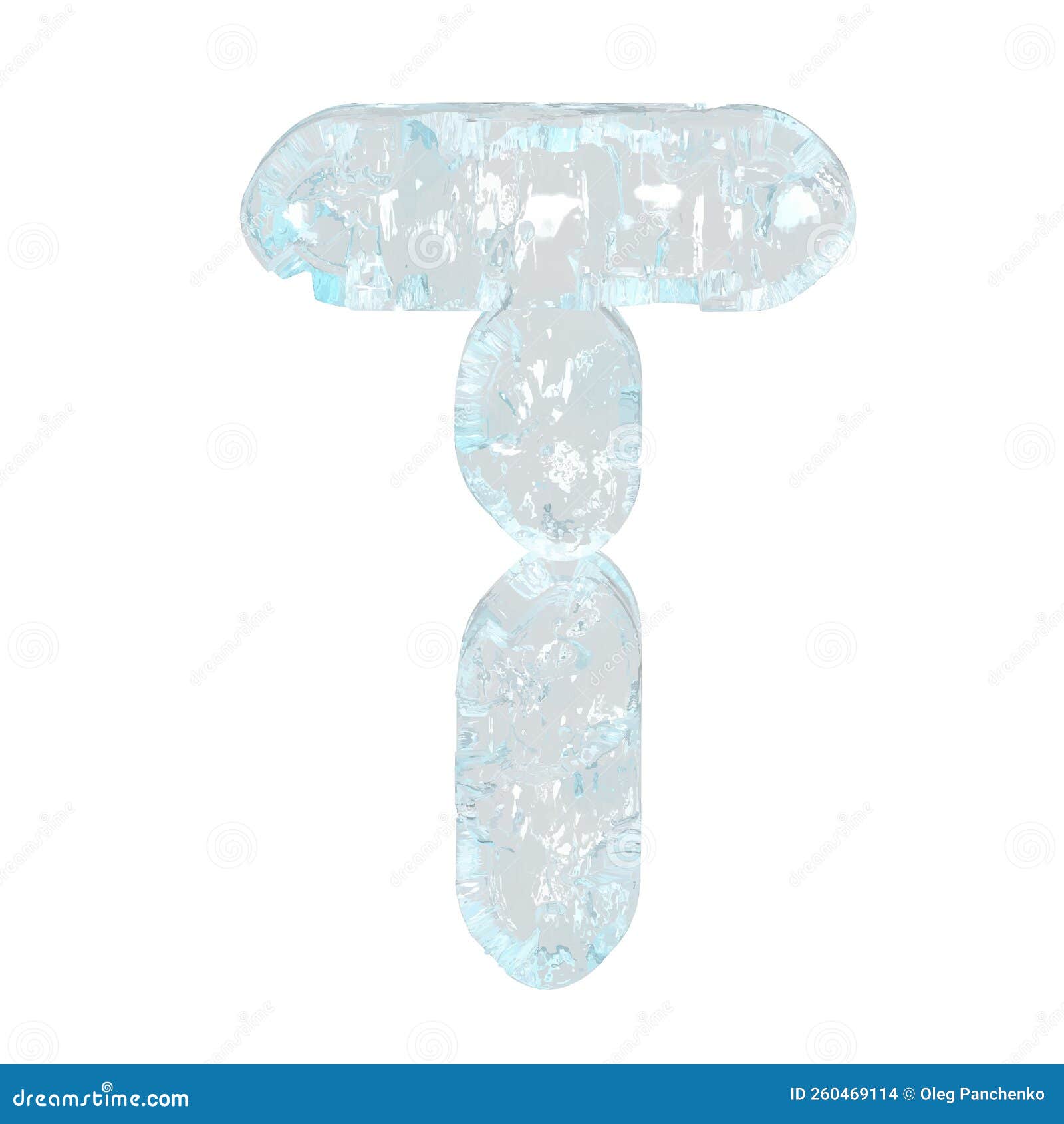 Digital Symbol Made of Ice. Letter T Stock Vector - Illustration of ...