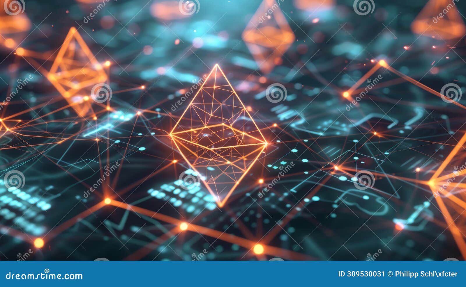 Digital Synapse DeFi Network Futuristic Abstract Neon Connectivity ...