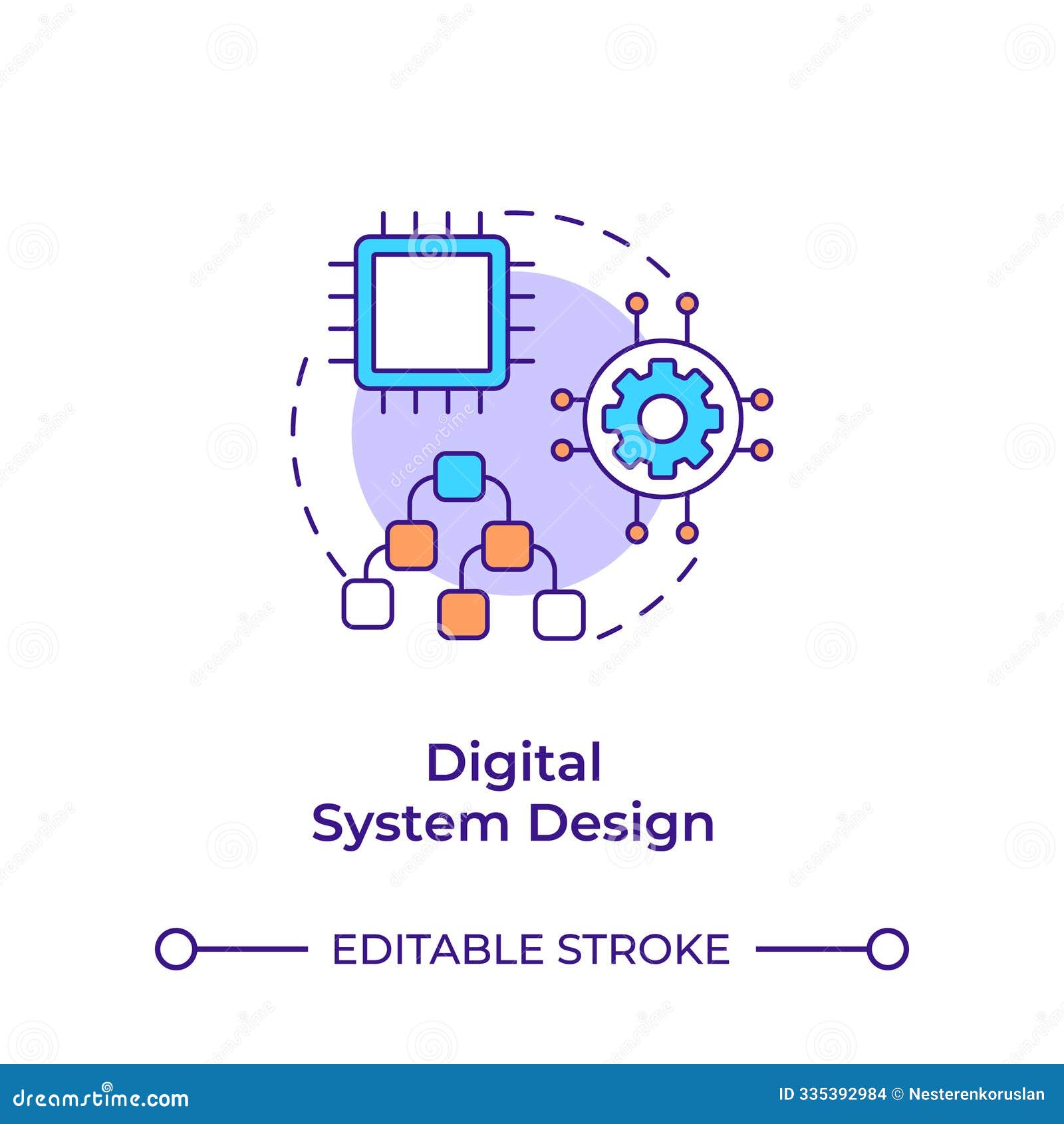 Digital System Design Multi Color Concept Icon Stock Illustration ...