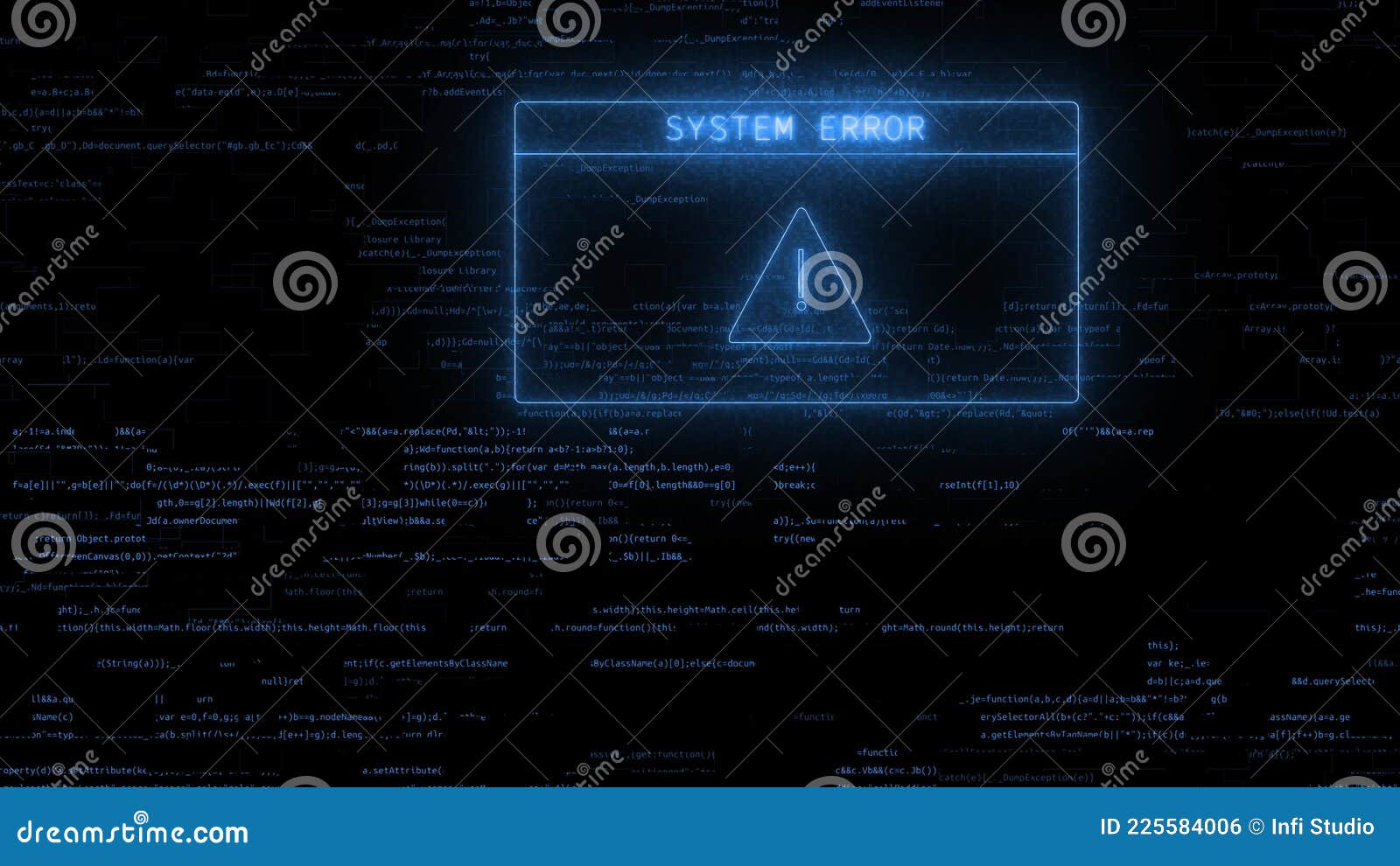 Digital System Security Error Noise Glitch Effect Tv Screen Loop ...
