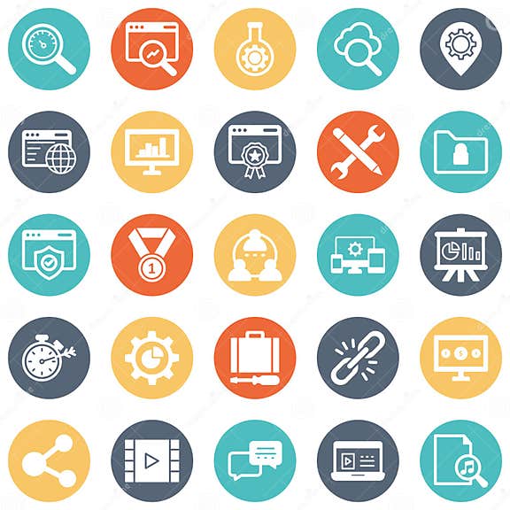 Digital System Vector Icons Set Every Single Icon Can Easily Modify or Edit Stock Vector ...