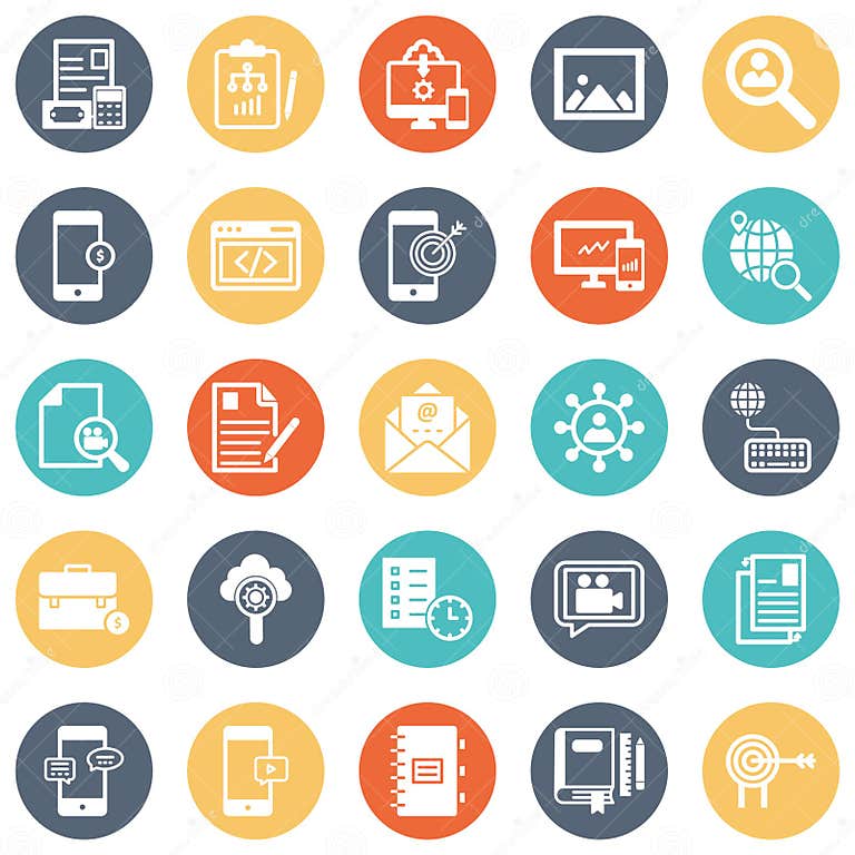 Digital System Vector Icons Set Every Single Icon Can Easily Modify or Edit Stock Vector ...