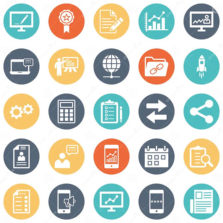 Digital System Vector Icons Set Every Single Icon Can Easily Modify or Edit Stock Vector ...