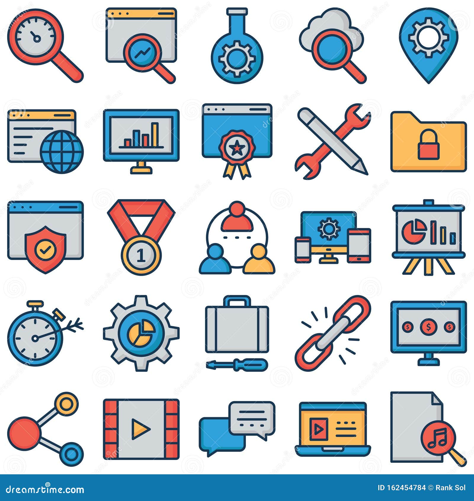 Digital System Vector Icons Set Every Single Icon Can Easily Modify or Edit Stock Vector ...