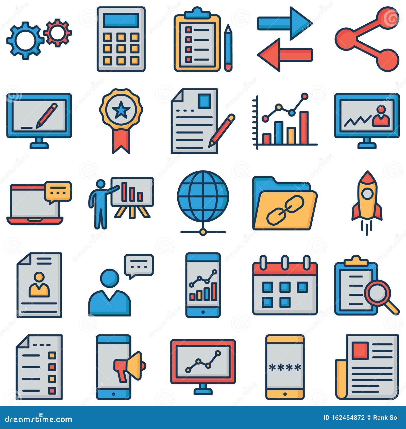 Digital System Vector Icons Set Every Single Icon Can Easily Modify or Edit Stock Vector ...