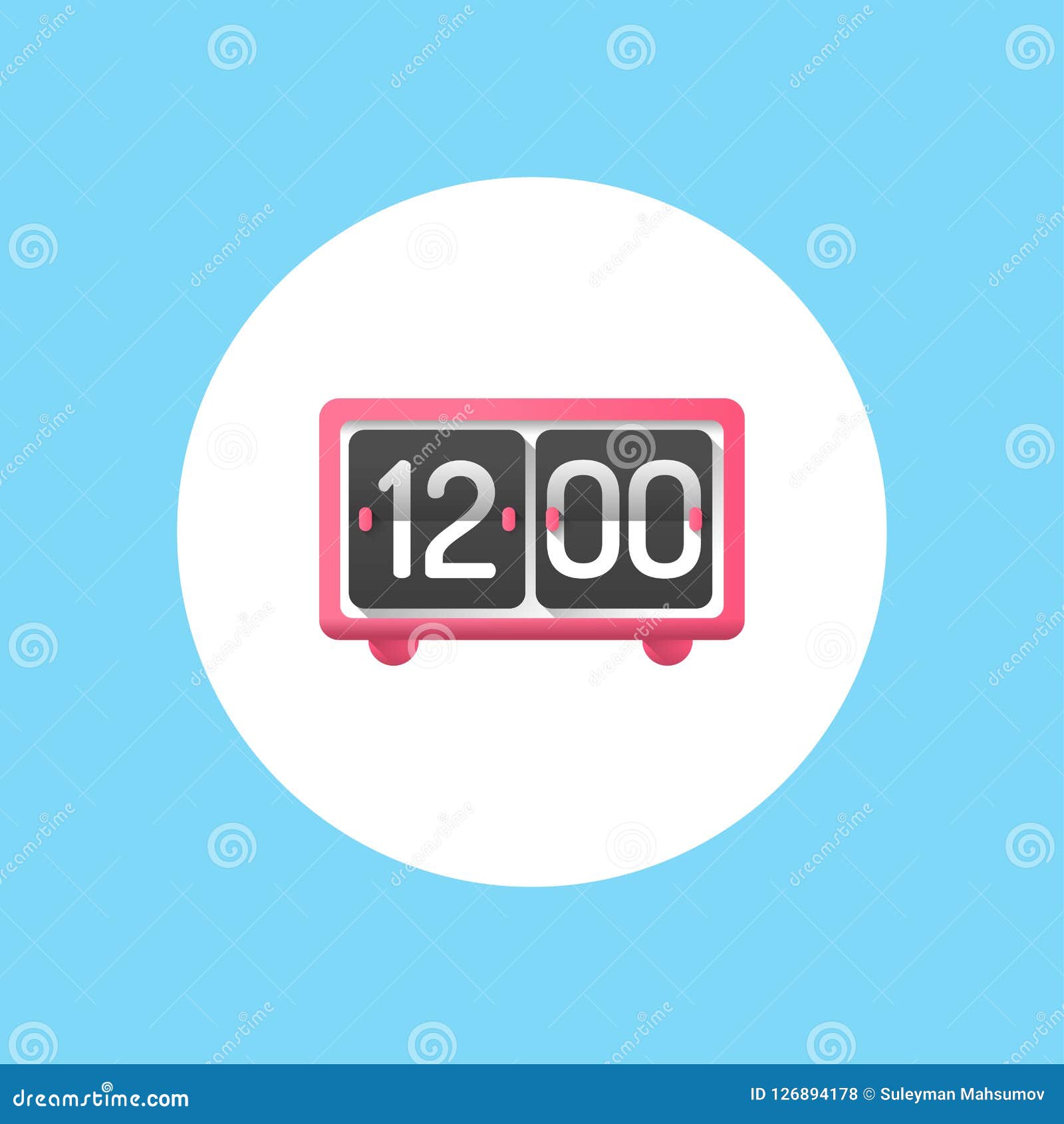 Table Clock Vector Icon Sign Symbol Stock Vector - Illustration of dial ...