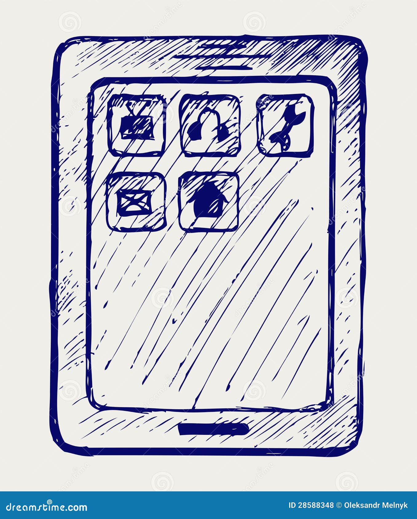 Digital Tablet With Shiny Sensor Screen With Touch Hand. Electronic ...